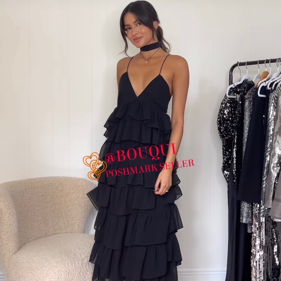 Zara | Dresses | Bloggers Fav Zara Black Ruffled Dress | Poshmark